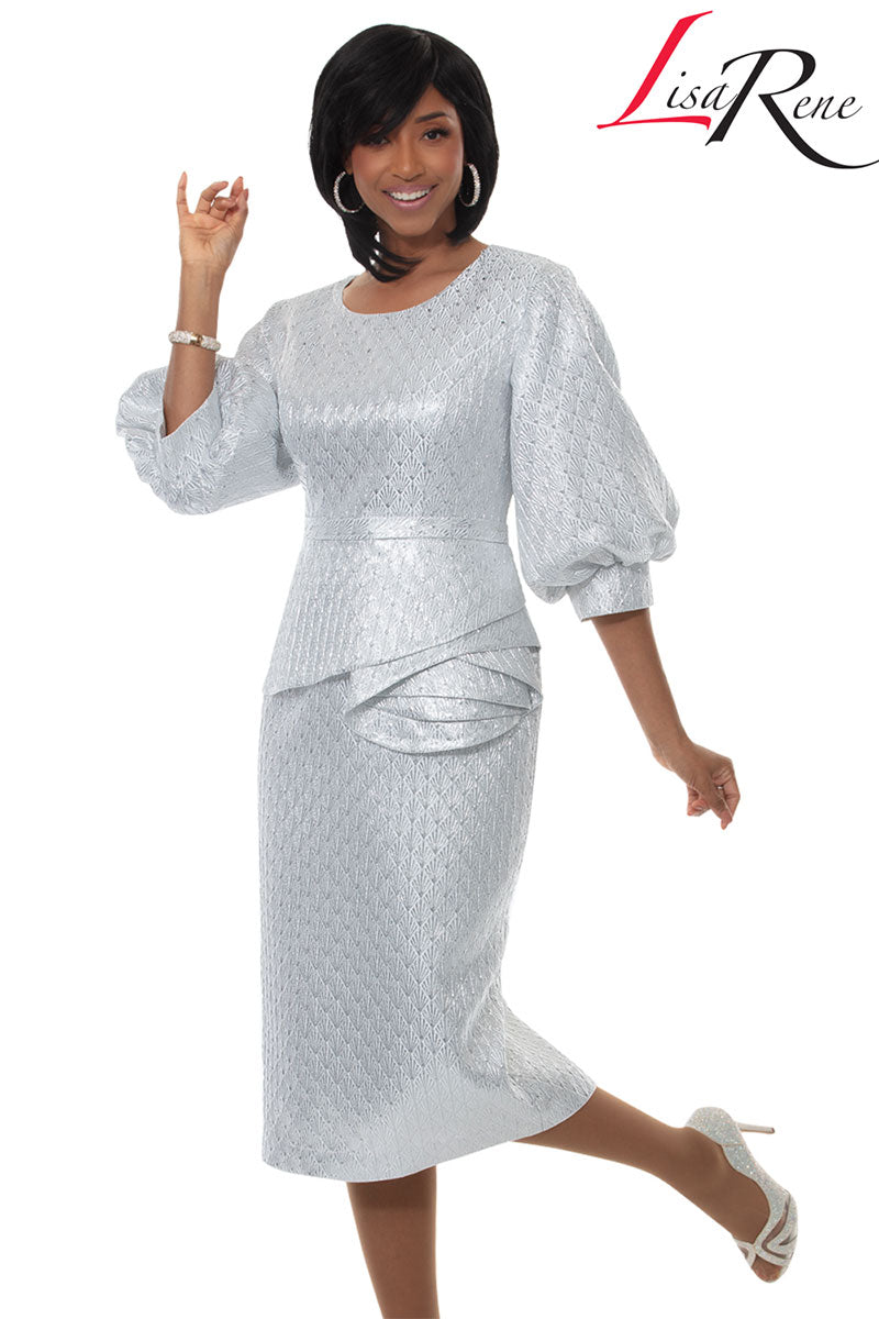 Lisa Rene Church Dress 3375-Silver