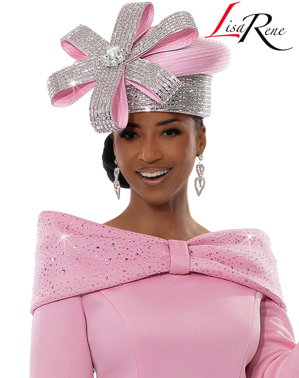 Lisa Rene Church Hat 3373-Pink