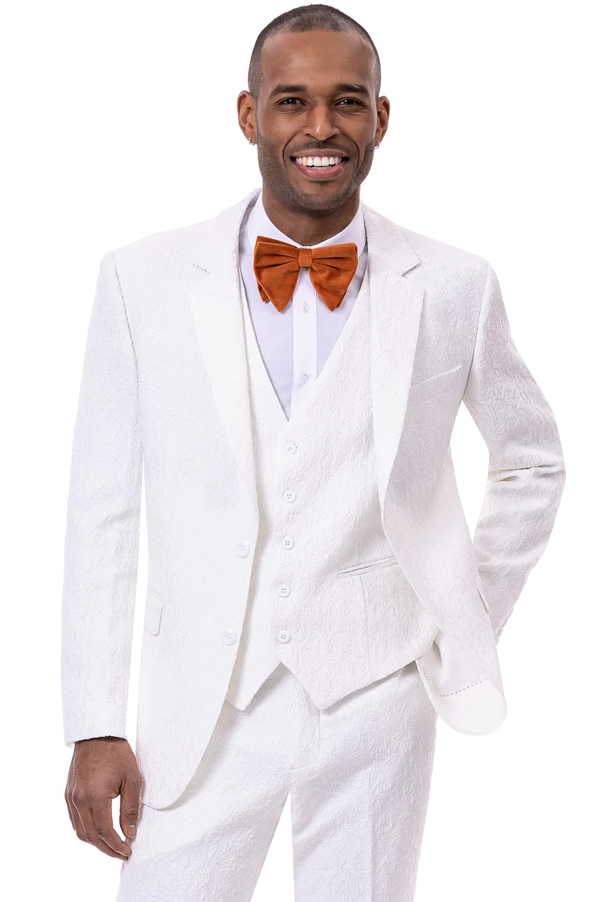 EJ Samuel Modern Fit Suit M2763 - White